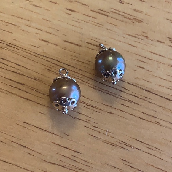 Pandora | Jewelry | Pandora Lilac Pearl Earring Charms Rare | Poshmark
